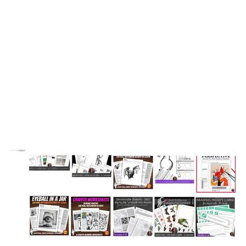 Art Worksheets Bundle - with NO Elements of Art, 150+ Art Worksheets