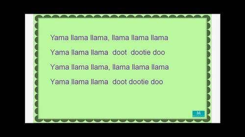 Yama Llama _ ages 5 - 11 _ Lyrics videos _ Karaoke tracks _ PDF by MUSAICA