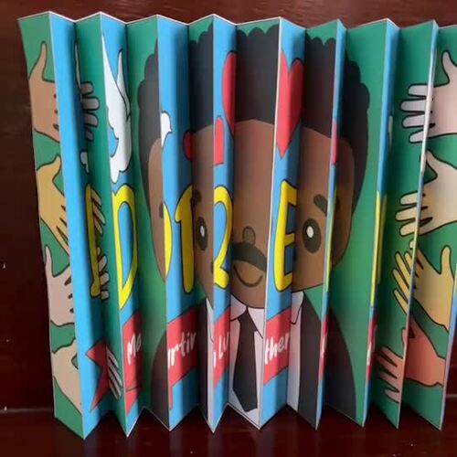 Martin Luther King Day Agamographs Craft Coloring Art Project | MLK Day ...