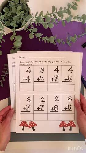 Addition Worksheets Using Touch Dots, 2OA.1 by BXC Creations | TPT
