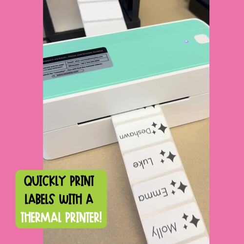 Name and Subject Labels for Folders & Notebooks Thermal Labels for ...