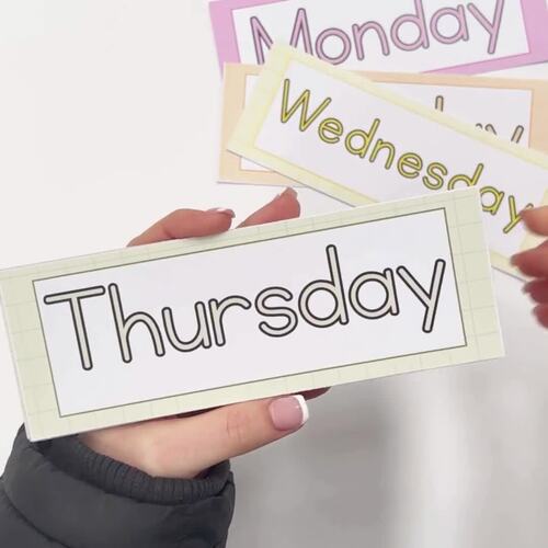 Days of the Week Labels | Gentle Decor by Mrs Edgar | TPT