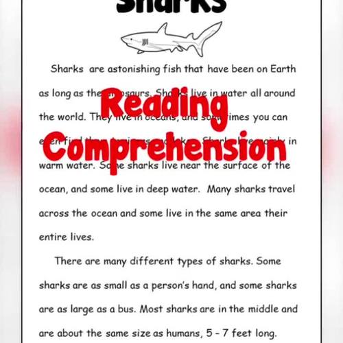 All About Sharks Reading, Writing Activities, and Science Activities