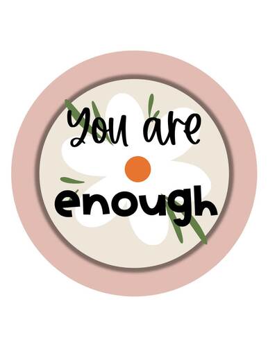 Retro Boho Daisy Themed Affirmation Station Display Calming Classroom Decor