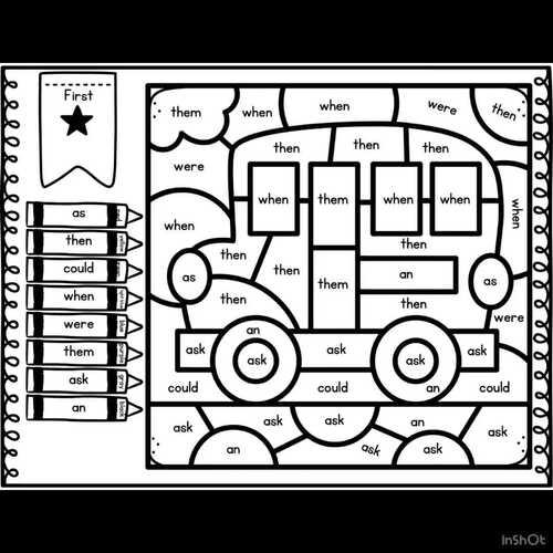 Dolch Sight Words: 1st Grade Worksheets | Transportation Theme | TPT