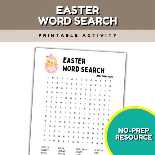 Easter Word Search Hard, Easter Wordsearch, Easter Reading and Spelling ...