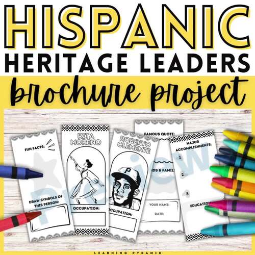 Hispanic Heritage Month Activity Research Brochure Project Hispanic Leaders