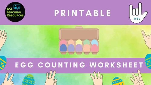 Egg Counting - Numbers Practice 1-20 - Easter Egg Counting - Sign Language