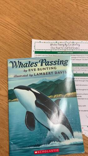 Close Reading for Younger Students using Whales Passing by Love2ndGrade