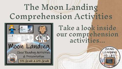 Moon Landing Close Reading Passage & Comprehension Activities | 5th–6th ...