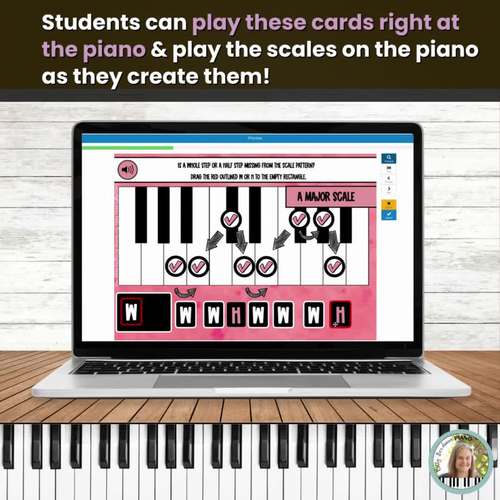 Major Scale Pattern BOOM™ Cards - Whole & Half Steps Piano Pattern ...