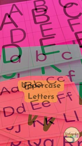 Alphabet Uppercase & Lowercase Letters Flash Cards - Letter Naming & Sounds