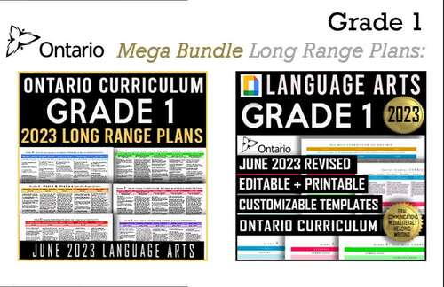Grade 1 Ontario 2023 Long Range Plans BUNDLE | Editable & Printable ...