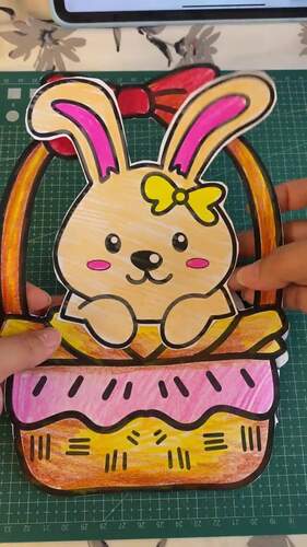 Make an Easter Bunny Basket / Easter Craft / Easter Activities / Spring Art
