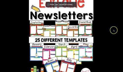 Digital Weekly/Monthly Classroom Newsletter Templates With Google Slides