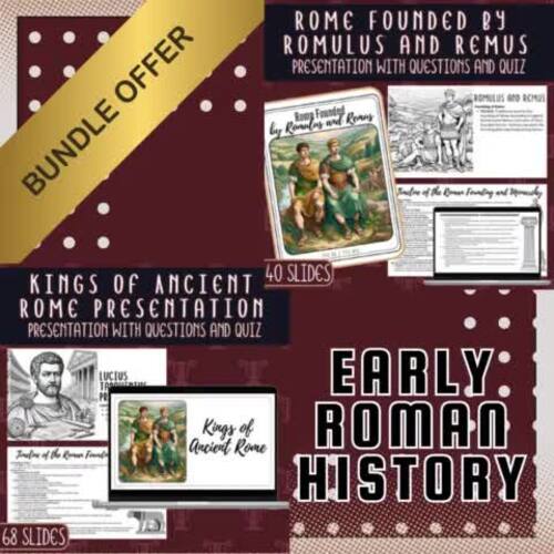 The Ancient Roman Kings Bundle Deal for 2 weeks of presentations