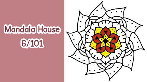 [021] Relax in Mandala House 6/101 || Coloring Pages by Yerbera Gallery