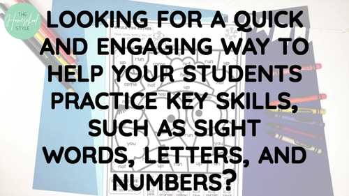 Penguin Color by Sight Word, Letter, Number and Number Sense Activities