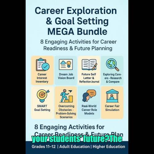 Career Exploration & Goal Setting MEGA Bundle | ESL & Career Readiness