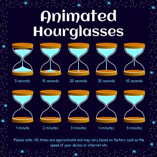 Animated GIF Hourglasses Timers Clipart – Turquoise sand timers | TPT
