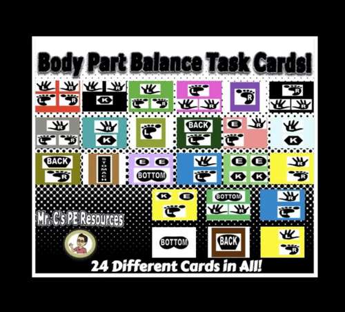 Body Part Balance Task Cards! by Mr C's PE Resources | TPT