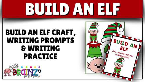 Build a Christmas Elf Cut & Paste Craft and Writing Activity | Holiday ...
