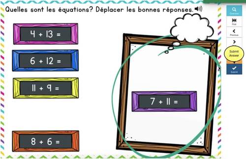 Subtracting to 20 Soustraire de 20 French Digital Boom Cards | TPT