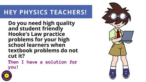 Hooke's Law for Springs Worksheets and Practice Problems for High ...