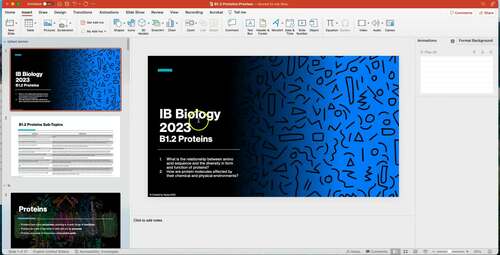 IB Biology 2023 New Syllabus B1.2 Proteins PowerPoint by Created By Alyssa