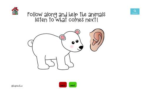 Polar Bear Book Companion BOOM Cards for Distant Learning by La Speechie