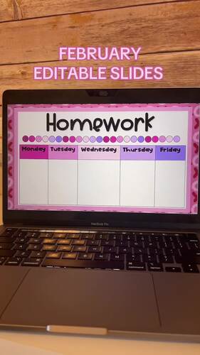 February Editable Morning & Daily Digital Slides | Valentine by ...