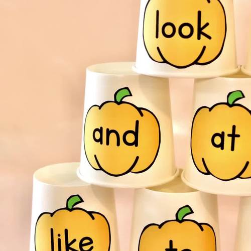 Sight Word Power Tower Activity | Fall Pumpkin Theme | TPT