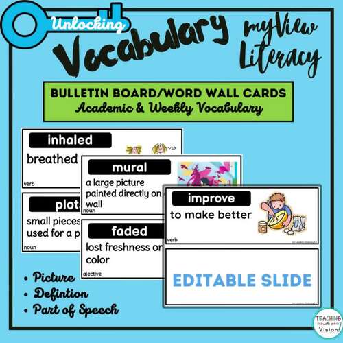 myView Literacy Grade 2 YEARLONG BUNDLE Vocabulary Word Wall Cards ...