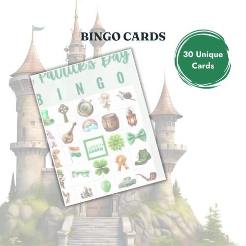 Lucky Printable St. Patrick's Day Bingo Kit! by Drawing Under the Moon
