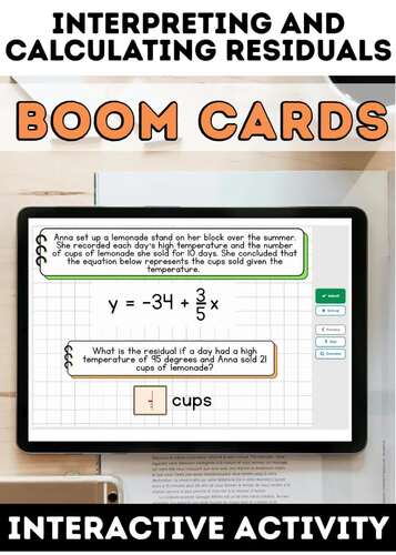 Understanding Residuals | Boom Cards™ | Calculating, Interpreting ...