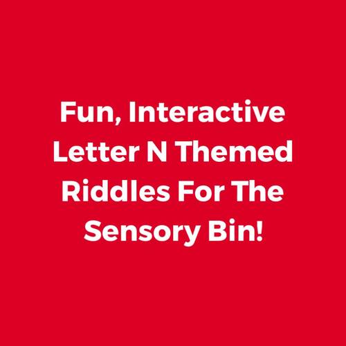 Letter N Activities: "Hey Riddle Riddle" Sensory Bin Riddles | TPT