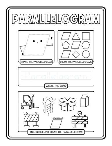 Shapes Worksheets, Shape Activity Pages, Shape Tracing Sheets, Math ...