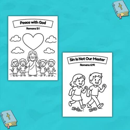 The Bible Book of Romans Coloring Pages & Songs by DeesColorPages