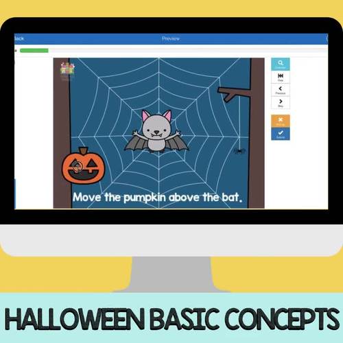 Halloween Basic Concepts Spatial Relationships Boom Cards for Speech ...