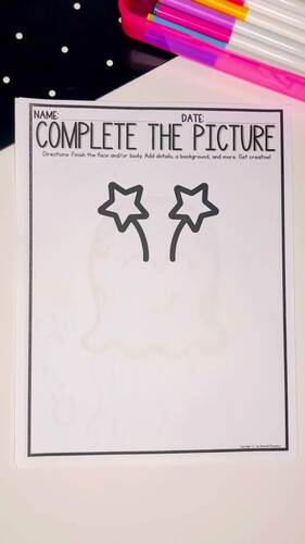 Doodle Challenges COMPLETE THE PICTURE | Characters and Drawing Faces