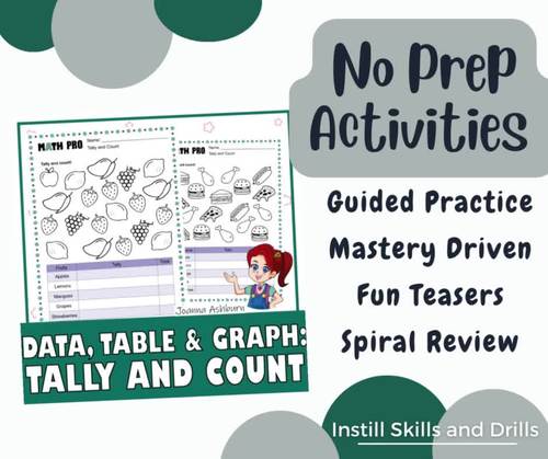 Marking Tally Marks and Frequency Table Practice Worksheets | TPT