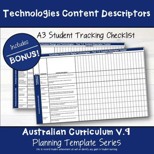 V9 Australian Curriculum TECHNOLOGIES Content Descriptor Overviews ...