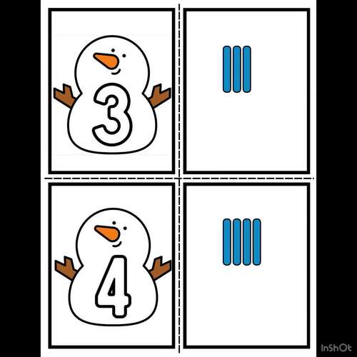 Winter Counting to 20 & Place Value Matching Cards Bundle | Kindergarten