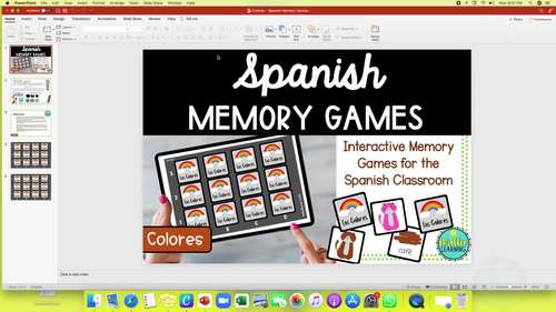 Spanish Memory Games - Colors by Red Apple Studio | TPT