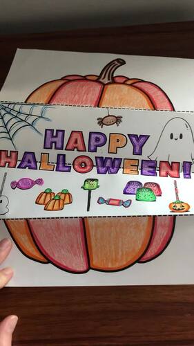 Halloween Pop Up Card October Fall Craft Classroom Community Display Decor