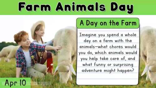 April Daily Holiday Writing Prompts | Fun & Editable Journal Activities