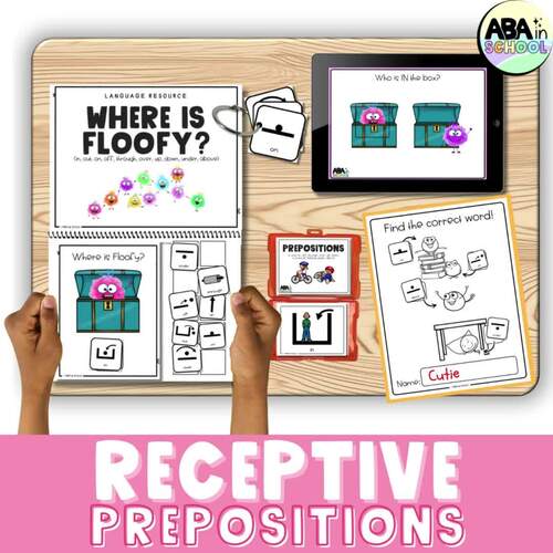 Preposition Visuals - Preposition Receptive Identification ABLLS Assessment