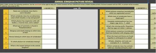 Animal Kingdom Mystery Picture Reveal and Print Activity | TPT