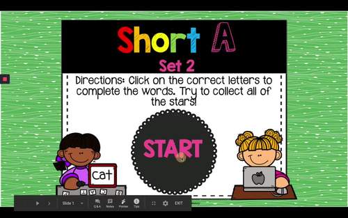 BUNDLE: Short Vowel Self-Correcting Games- Google Classroom Compatible