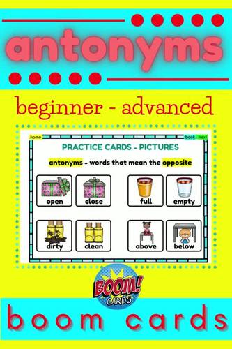 Antonyms - Opposites Boom Cards by Angela Christine | TPT